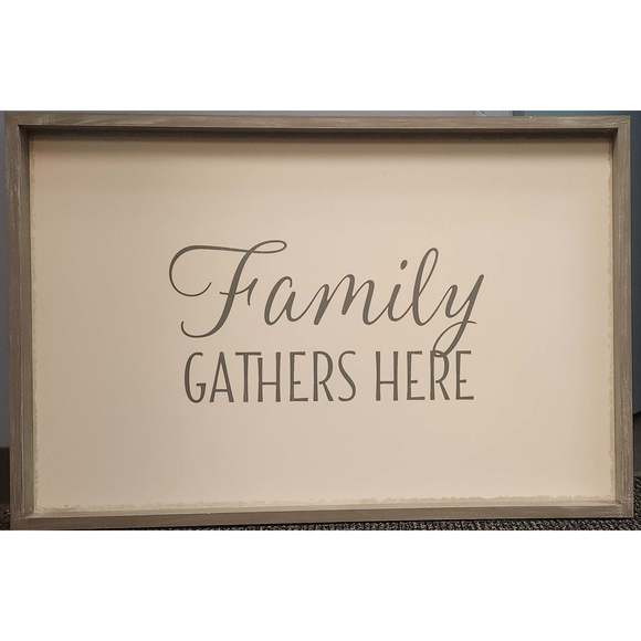 Quill to Paper | Wall Decor | Quill To Paper Family Gathers Here Framed ...